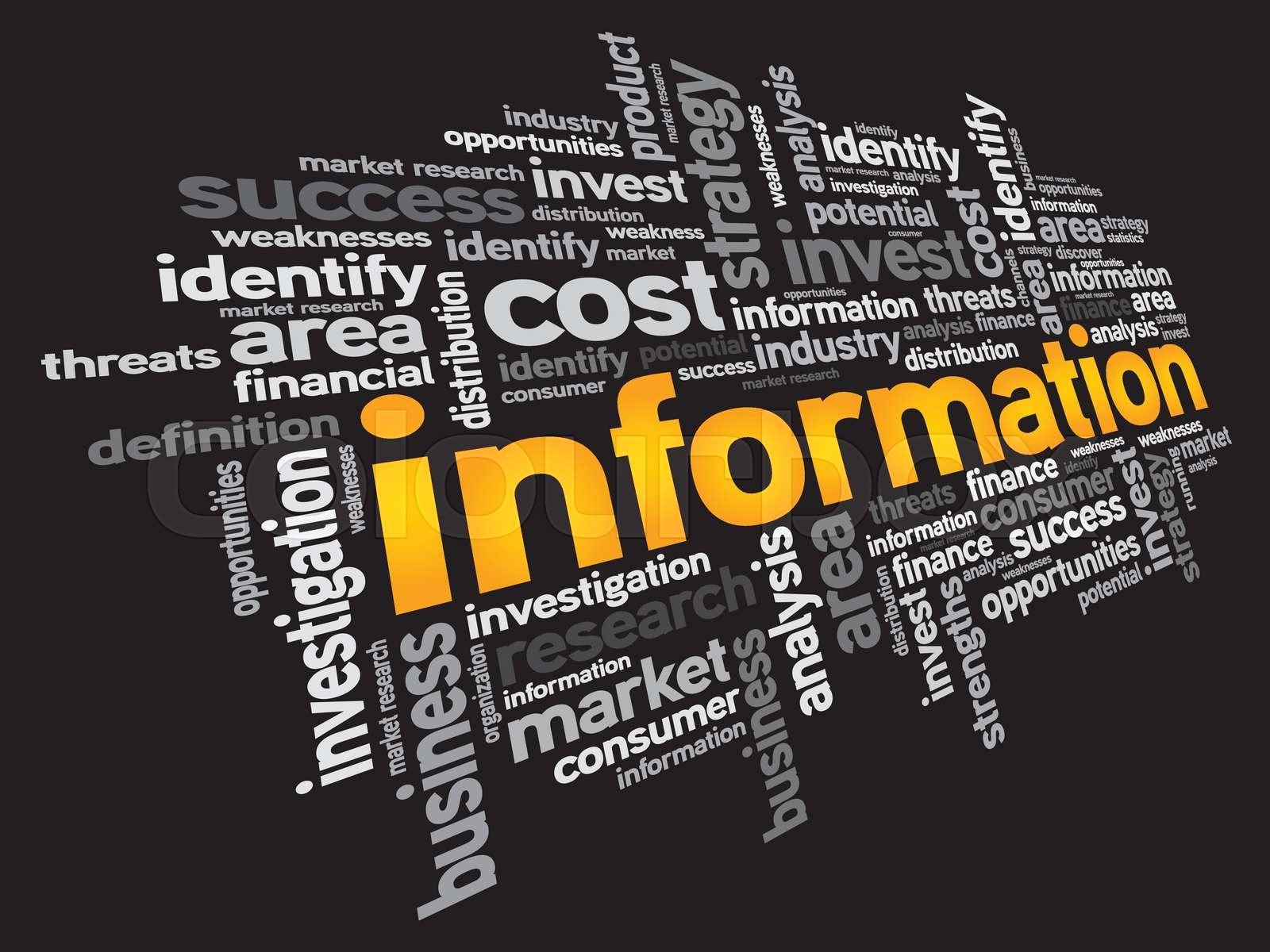 Information word cloud | Stock vector | Colourbox