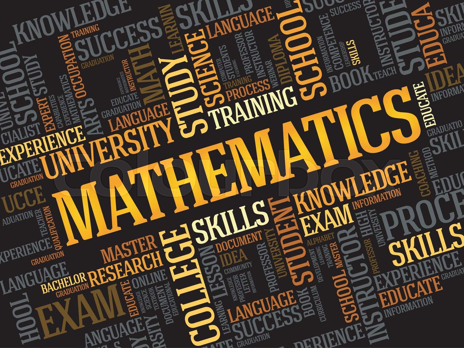 Mathematics word cloud | Stock vector | Colourbox