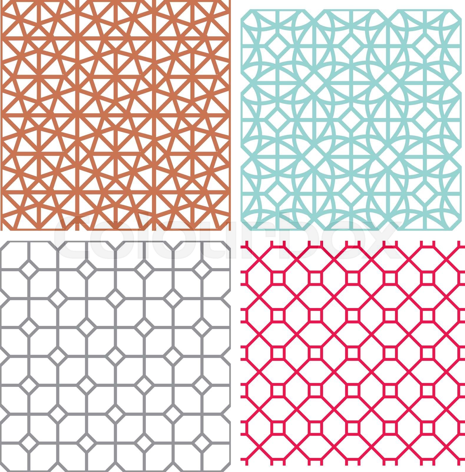 Modern mesh seamless pattern in geometric style | Stock vector | Colourbox