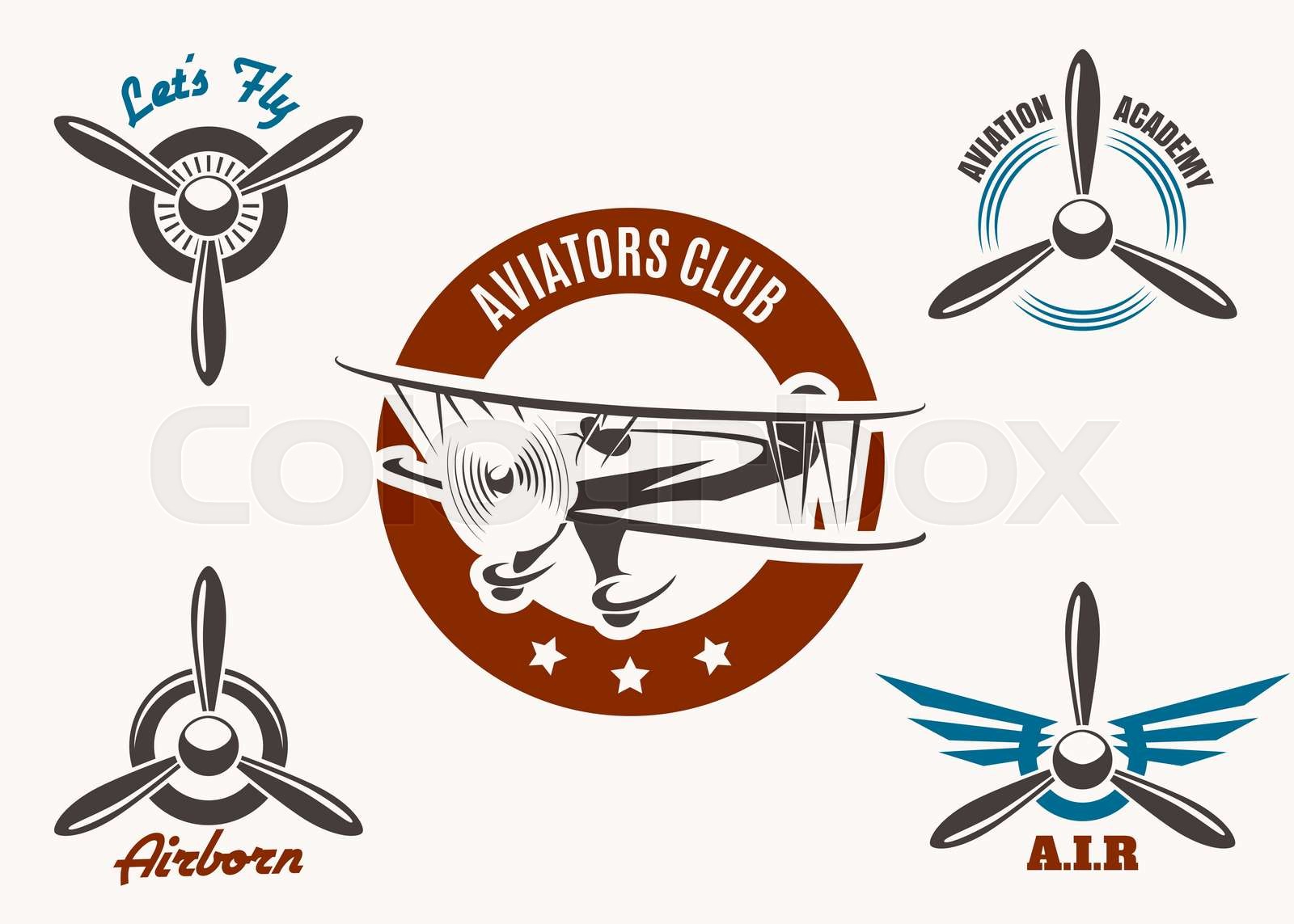Aviation Emblem Set | Stock vector | Colourbox