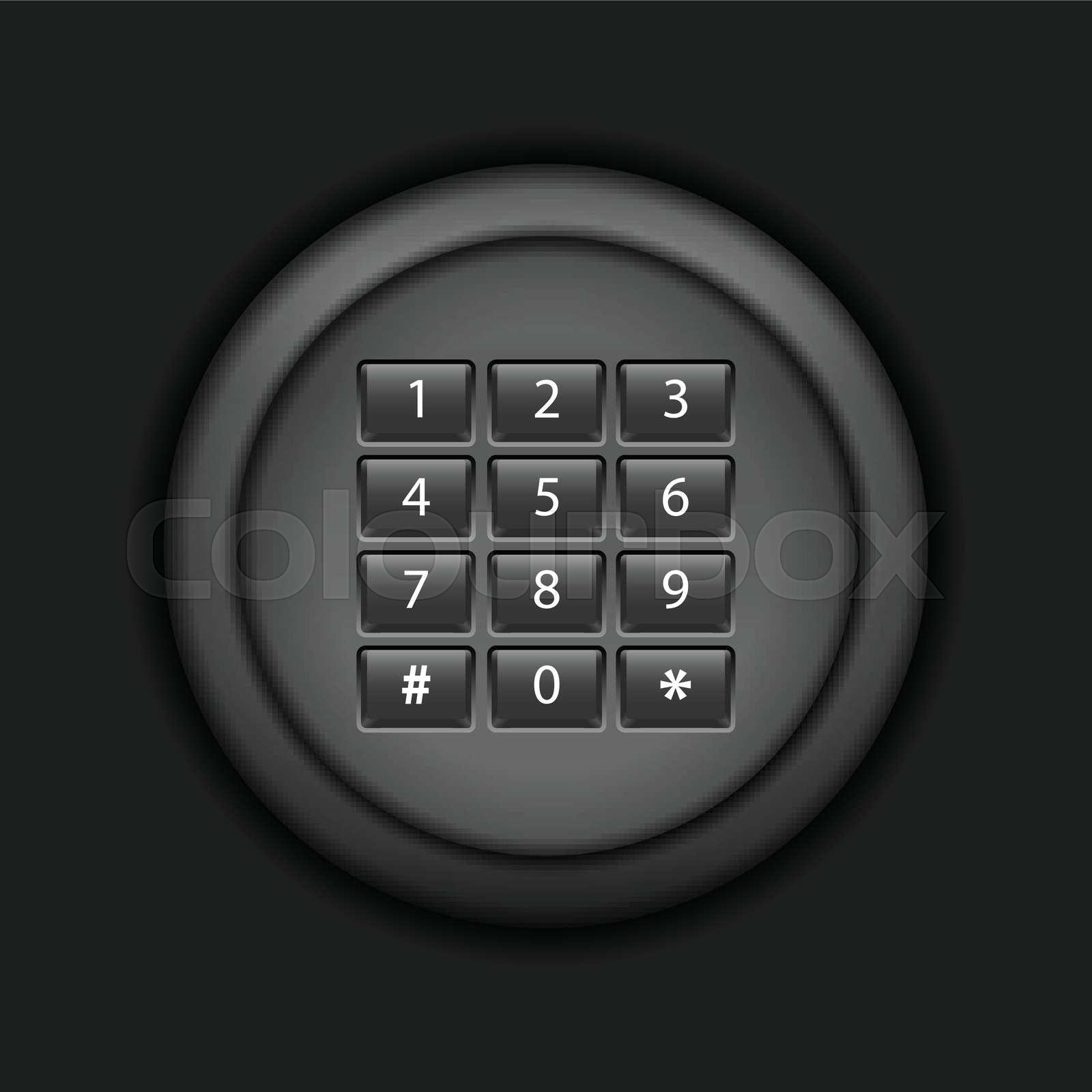 Combination lock | Stock vector | Colourbox