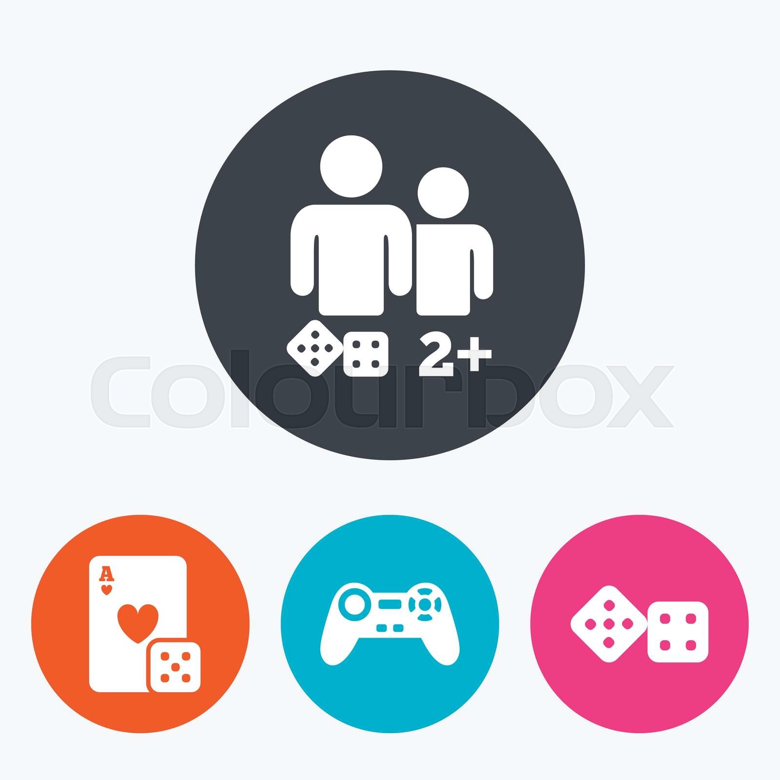 Gamer icons. Board games players. | Stock vector | Colourbox