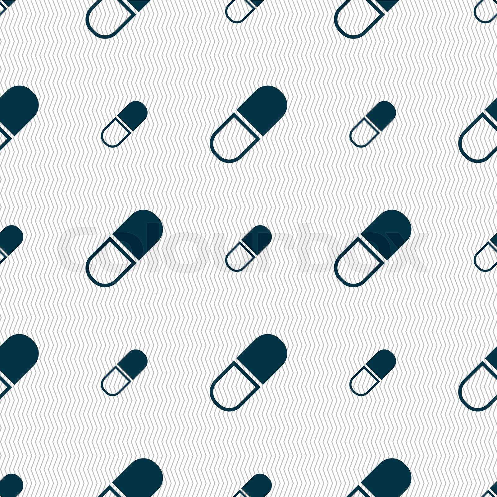 pill icon sign. Seamless pattern with geometric texture. Vector | Stock ...