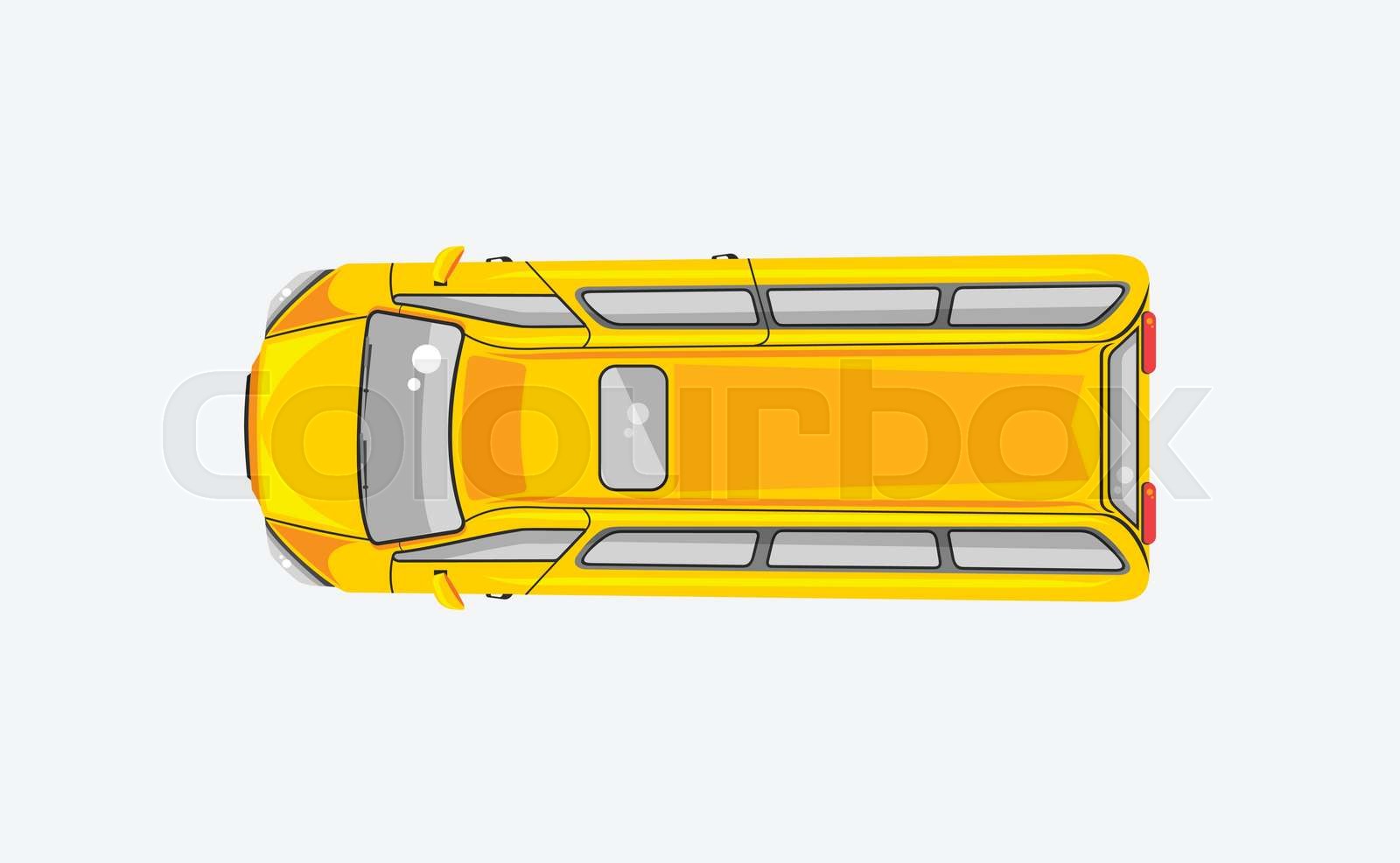 Minibus top view | Stock vector | Colourbox