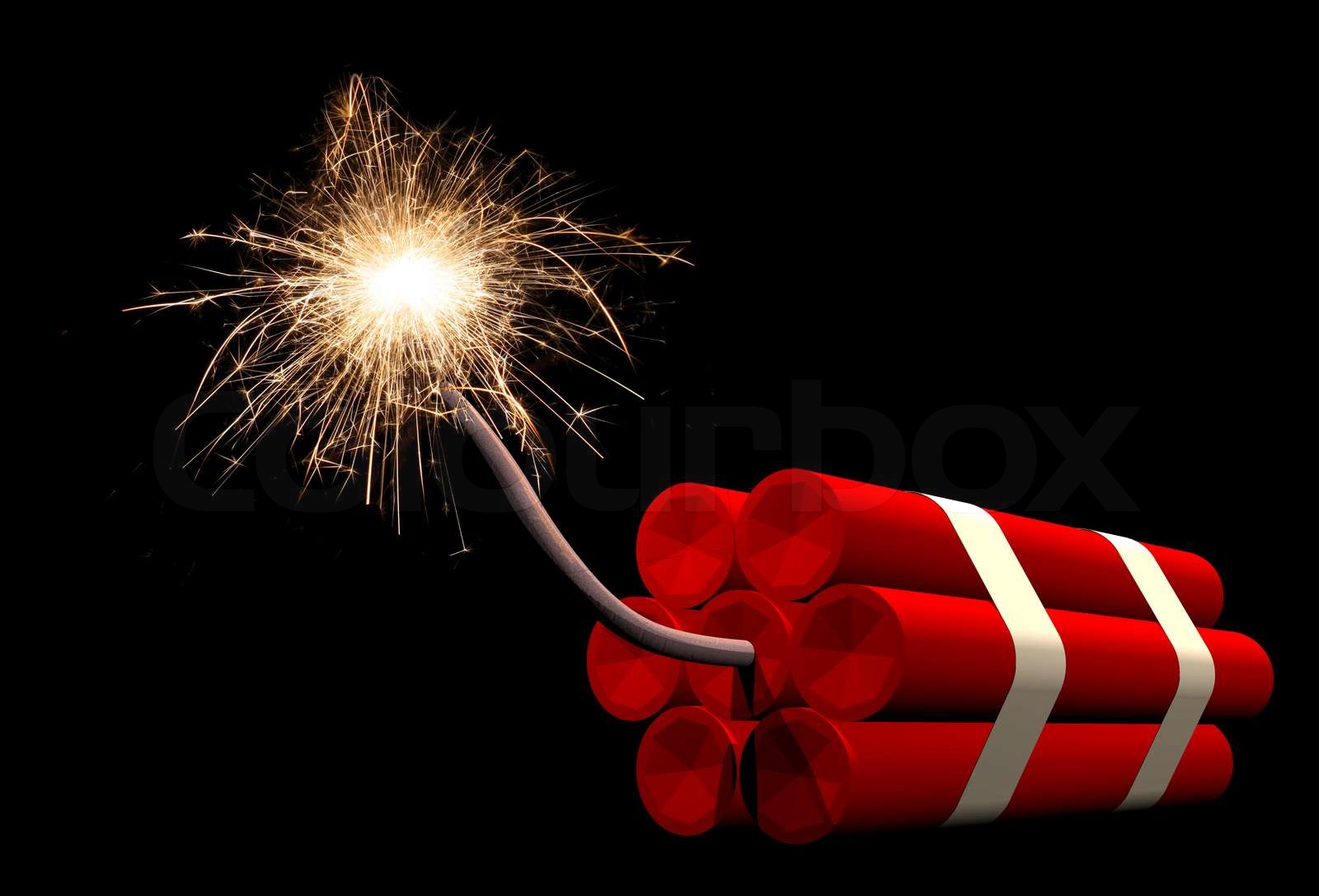 Dynamite Stick With Fuse