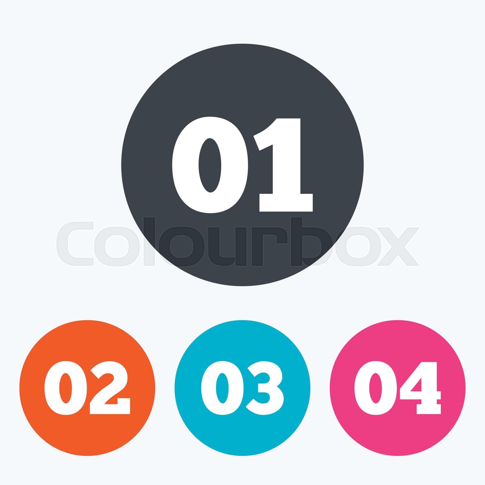 Step one, two, three icons. Sequence of options. | Stock vector | Colourbox