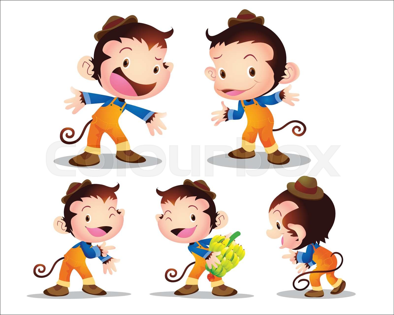 monkey worker character | Stock vector | Colourbox