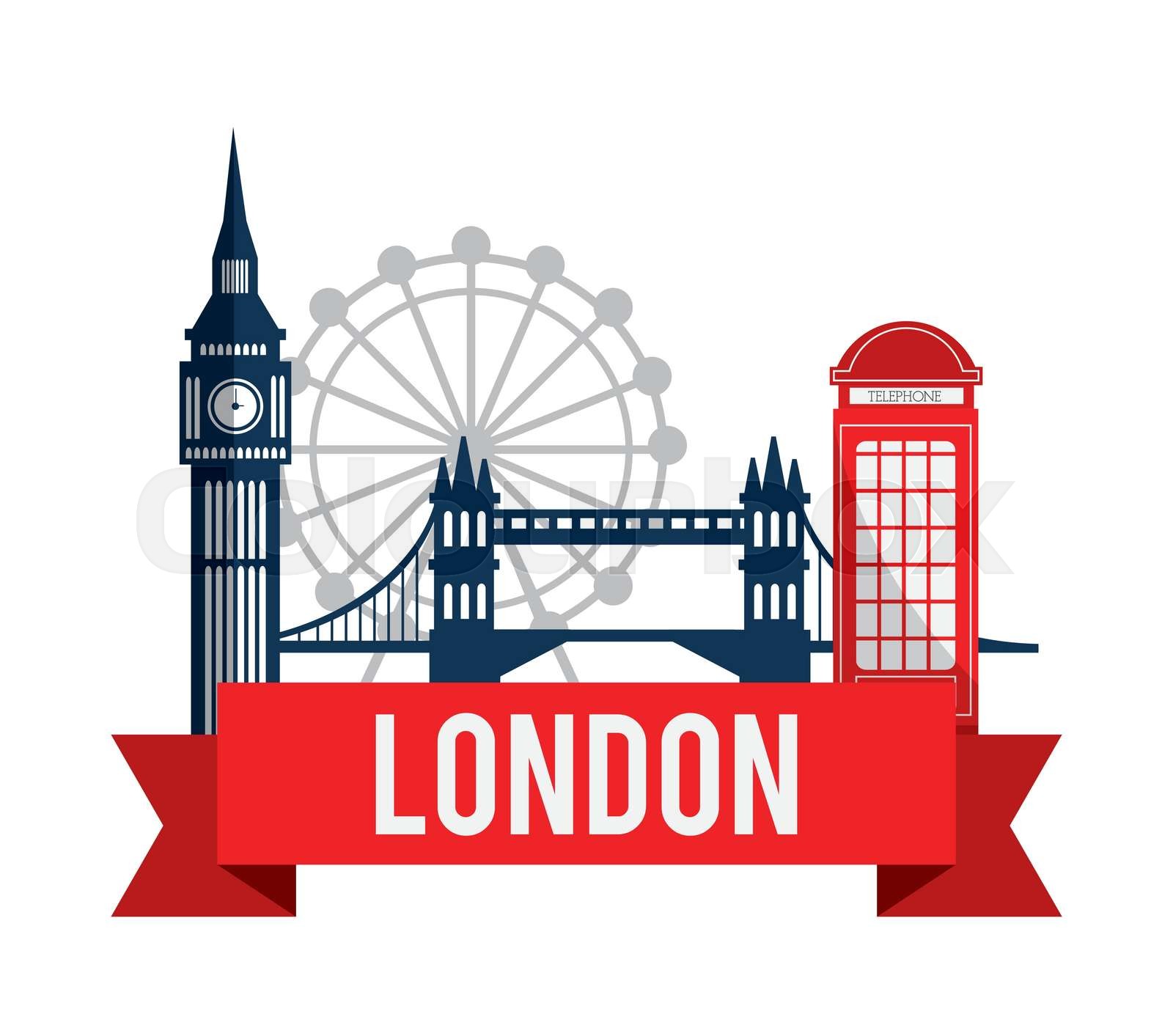 London landmarks design | Stock vector | Colourbox