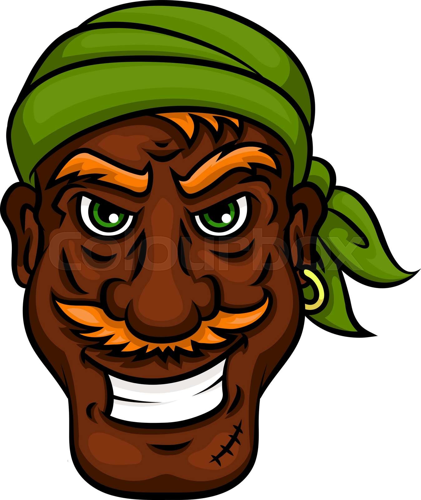 Laughing pirate sailor cartoon man | Stock vector | Colourbox