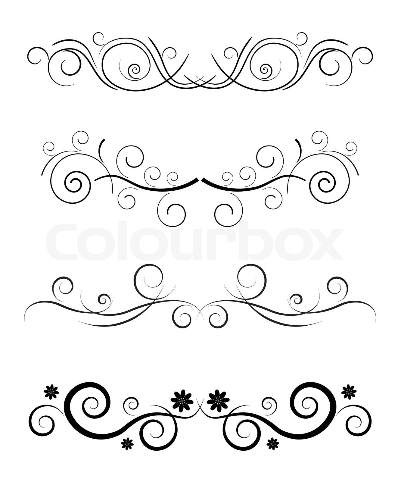 Vector floral schwarzen Rand Vorlage | Stock-Vektor | Colourbox