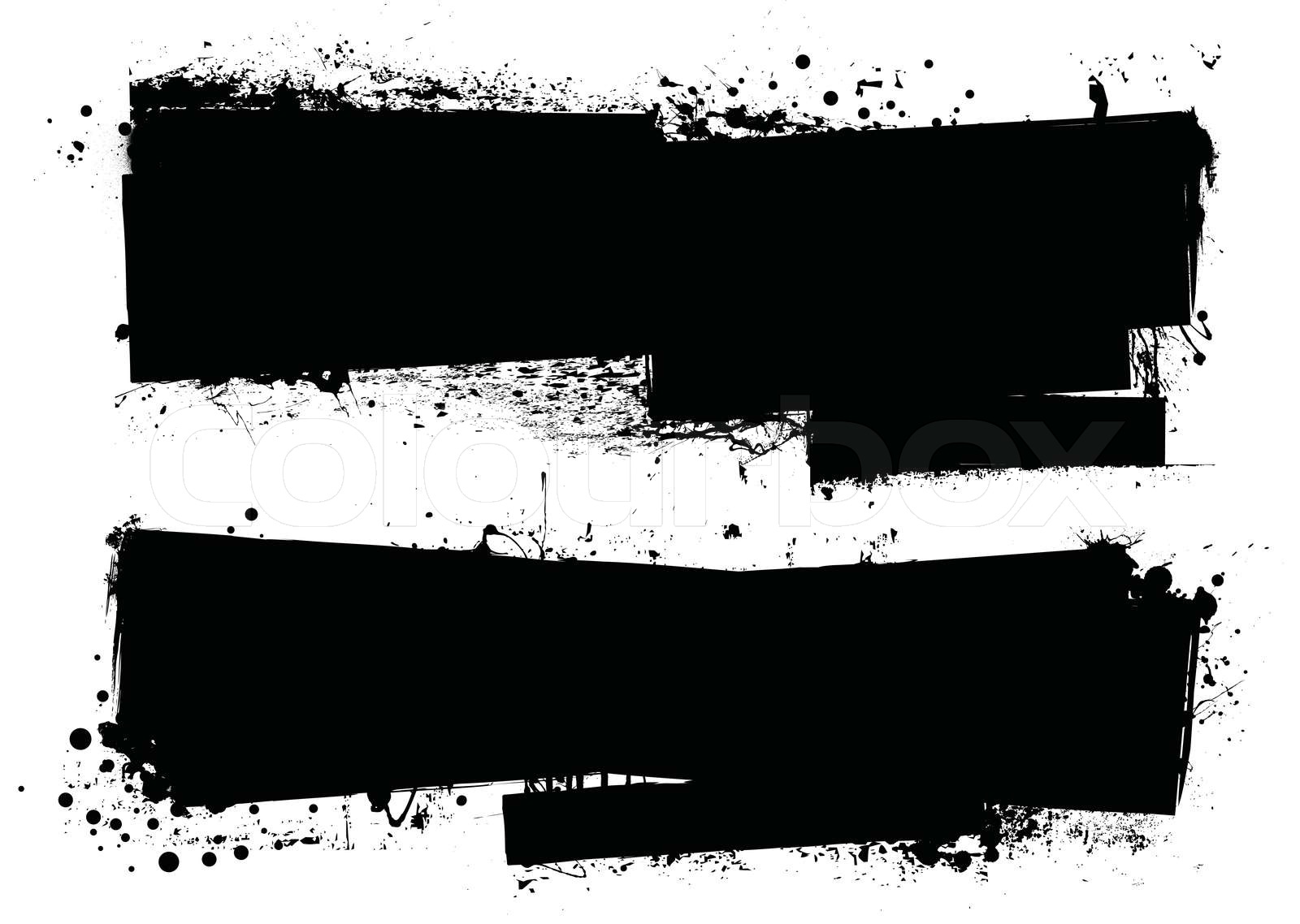 Two grunge splat banners with space for your text | Stock vector ...