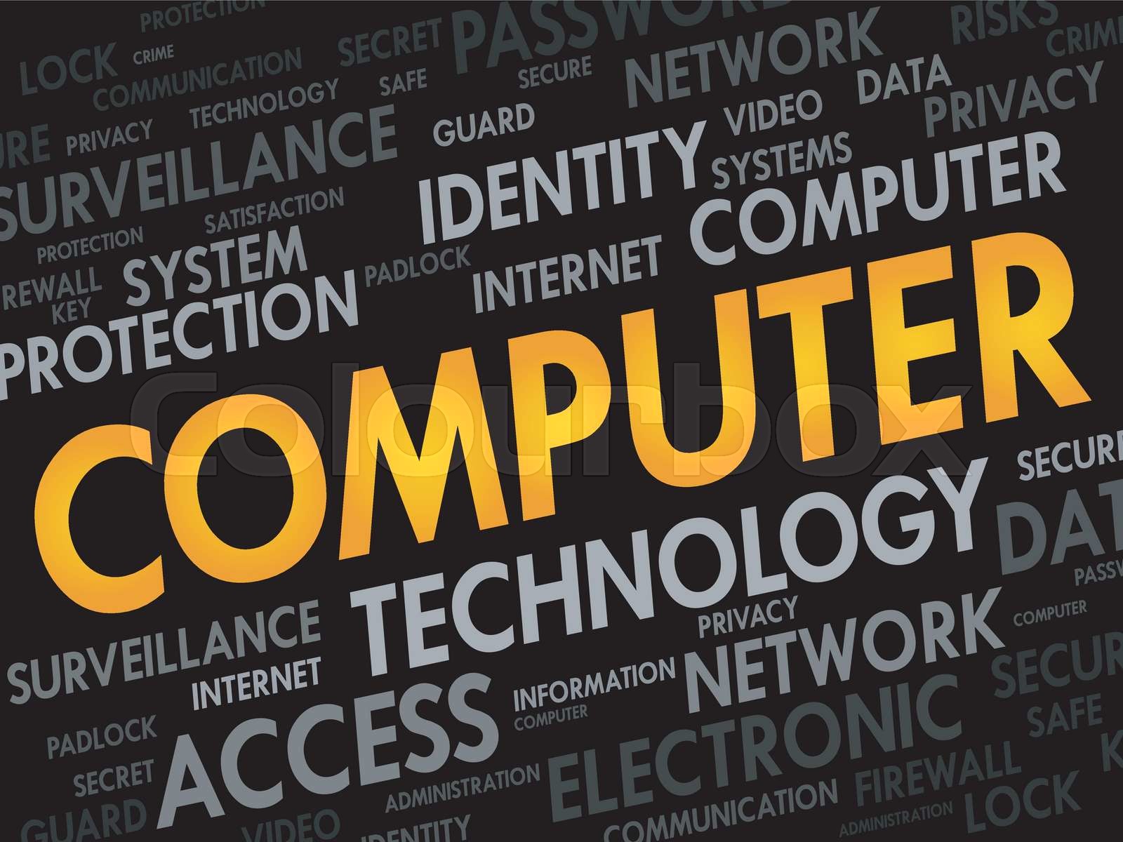 COMPUTER word cloud | Stock vector | Colourbox