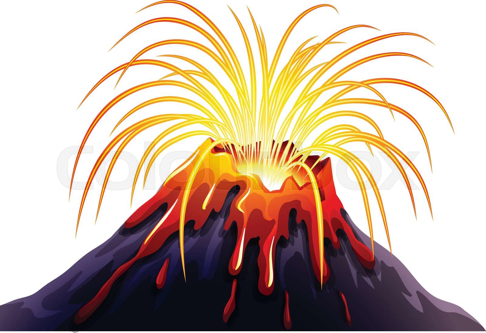 vulkan, clip, clipart | Stock-Vektor | Colourbox