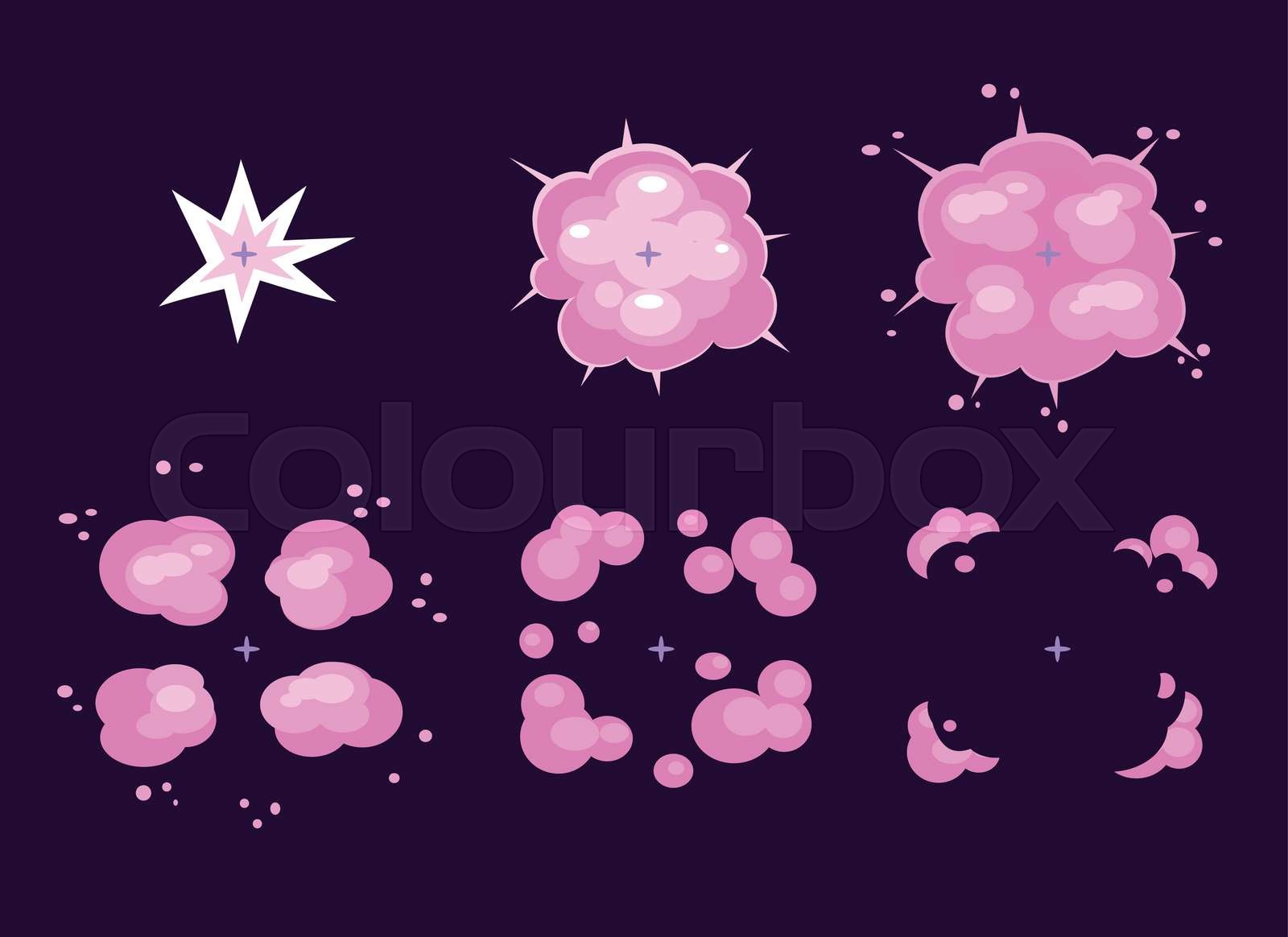 pink, explosion, feuerball | Stock-Vektor | Colourbox