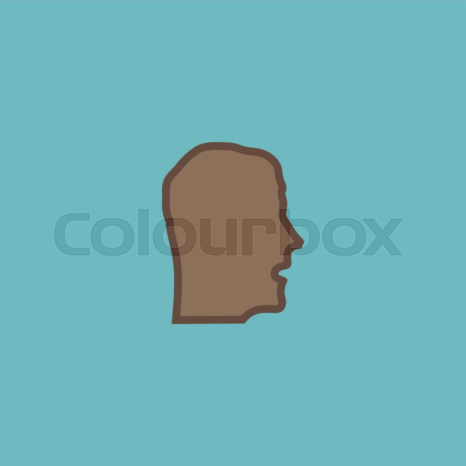 Face flat icon | Stock vector | Colourbox