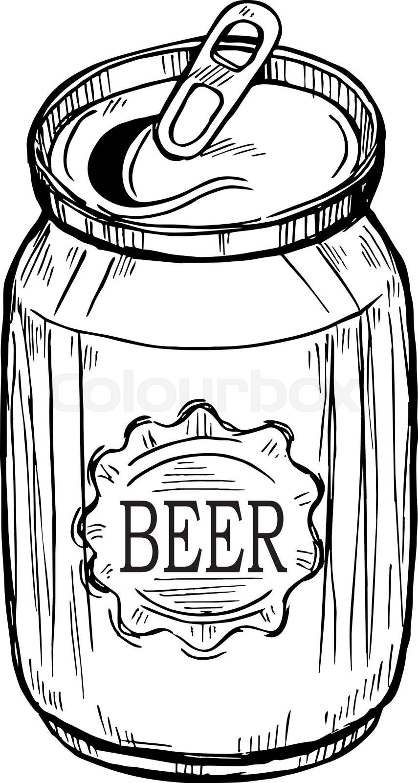 Beer Can Drawing