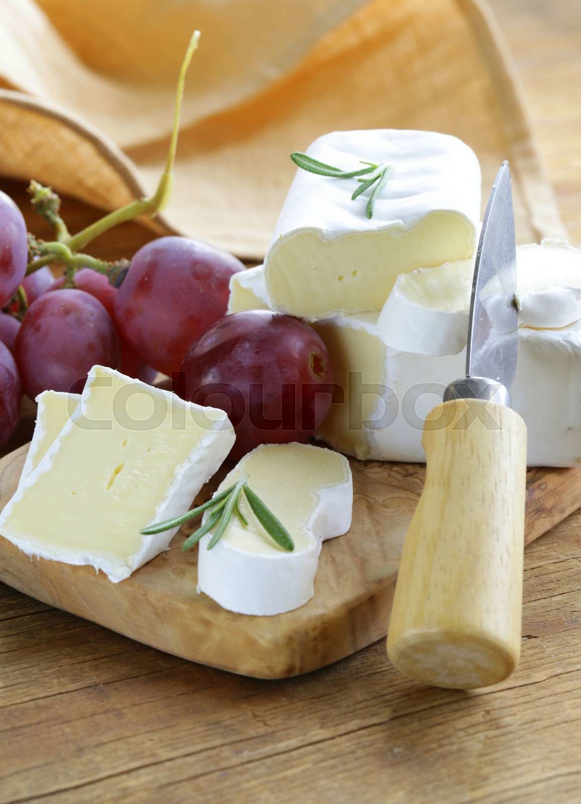 soft cheese with a white mold | Stock image | Colourbox
