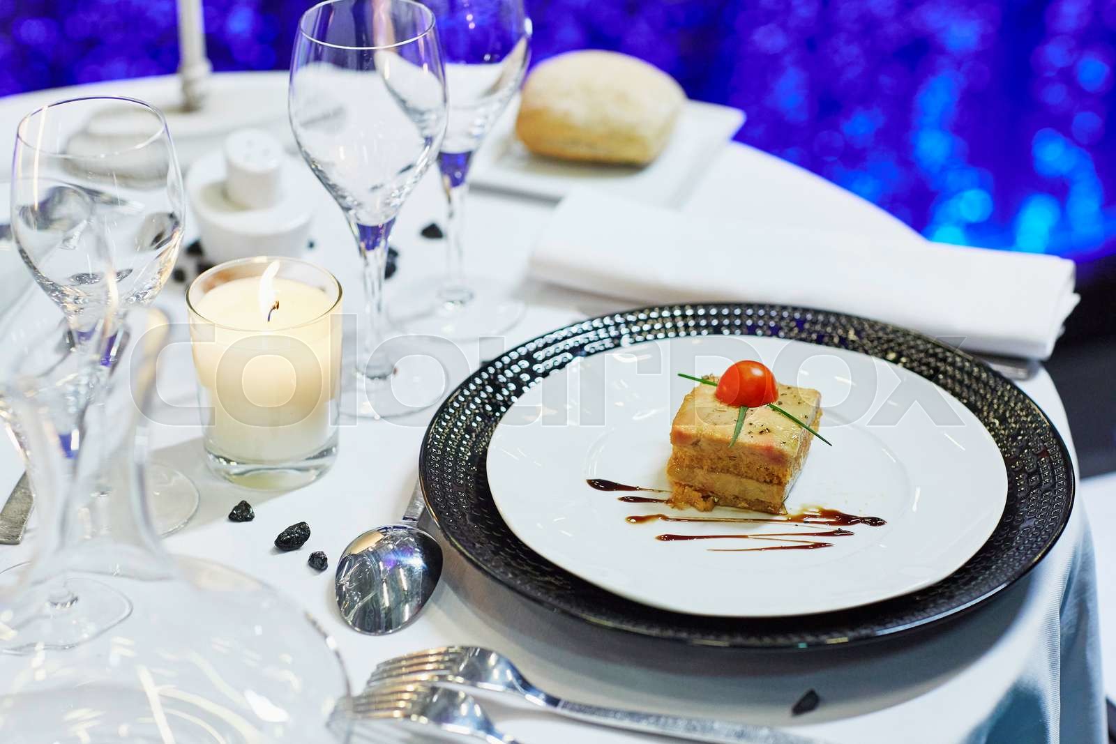 Delicious starter on wedding reception | Stock image | Colourbox