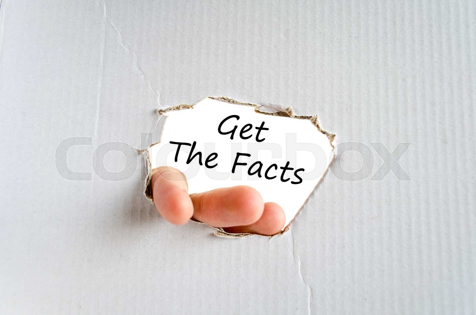 Get the facts text concept | Stock image | Colourbox