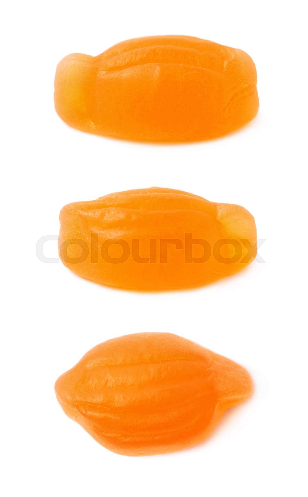 Orange shaped candy isolated | Stock image | Colourbox