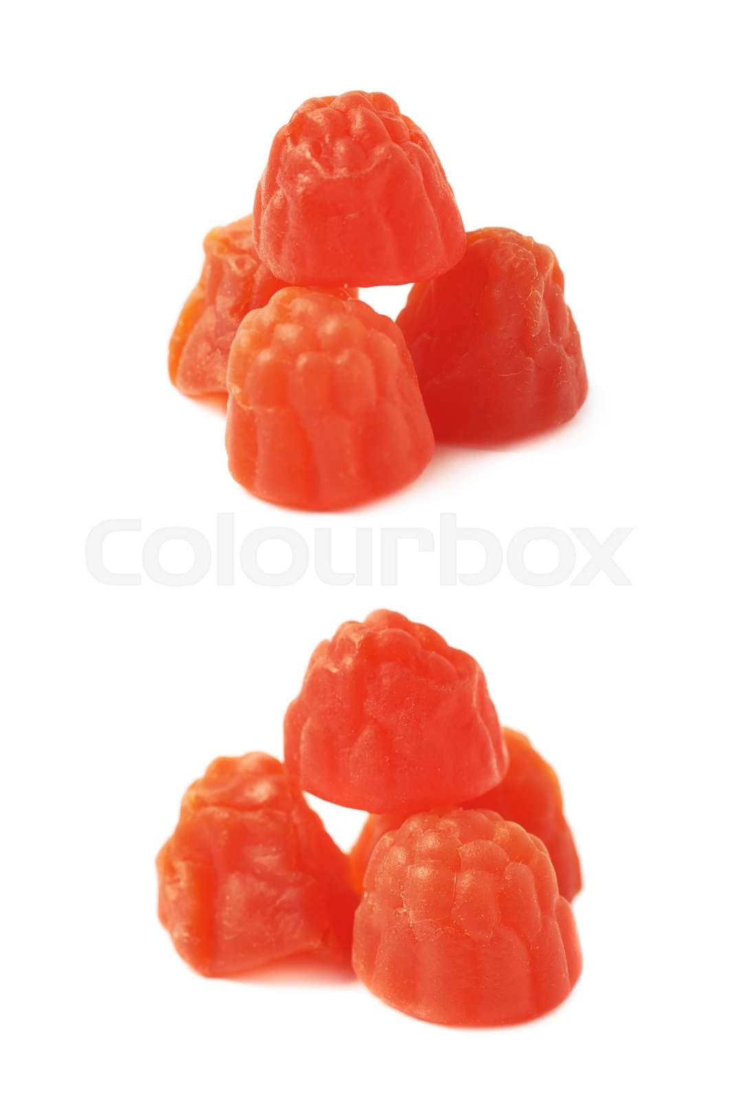 Raspberry shaped candy | Stock image | Colourbox