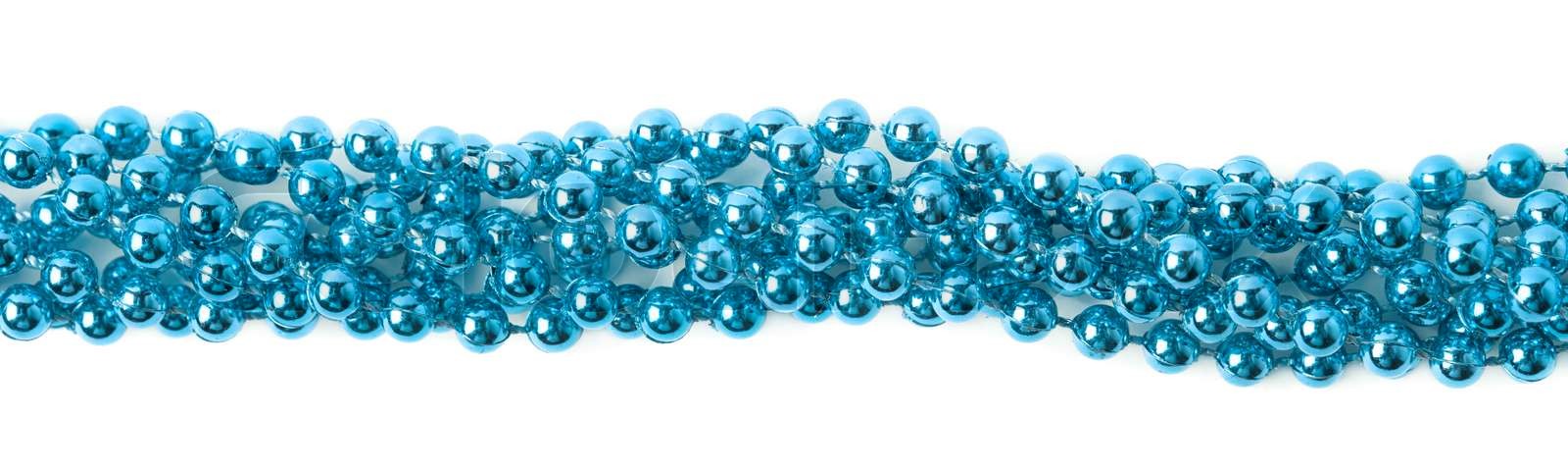 Line of beads garland thread isolated | Stock image | Colourbox