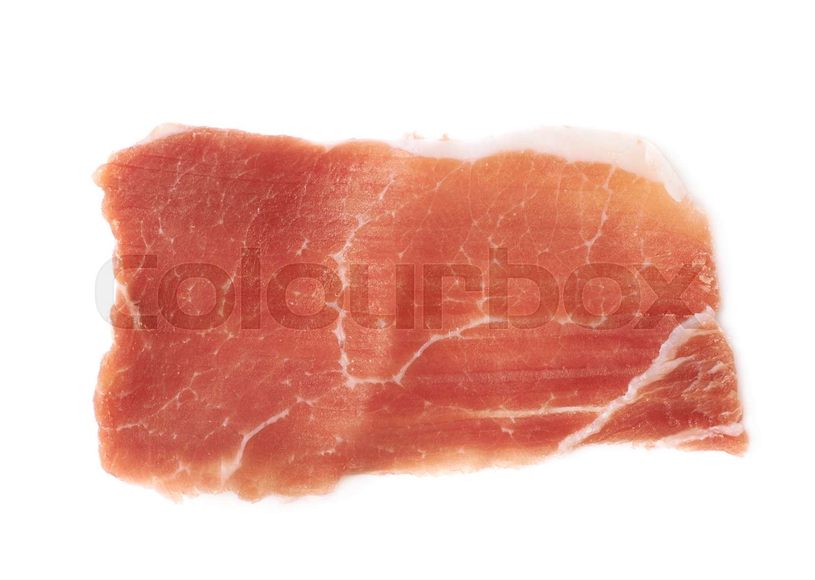 Jamon ham slice isolated | Stock image | Colourbox