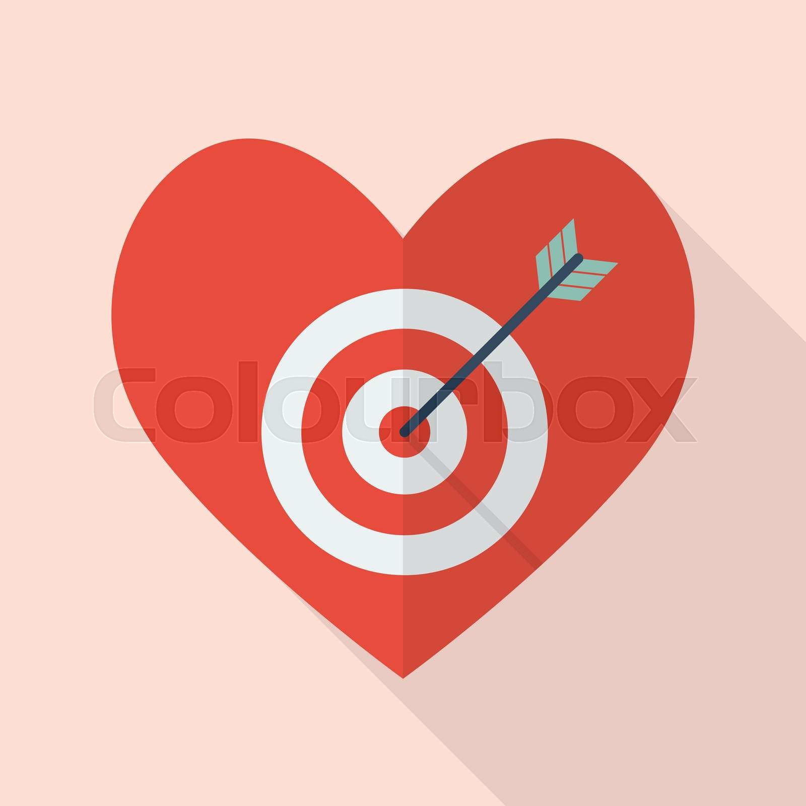 Heart with target | Stock vector | Colourbox