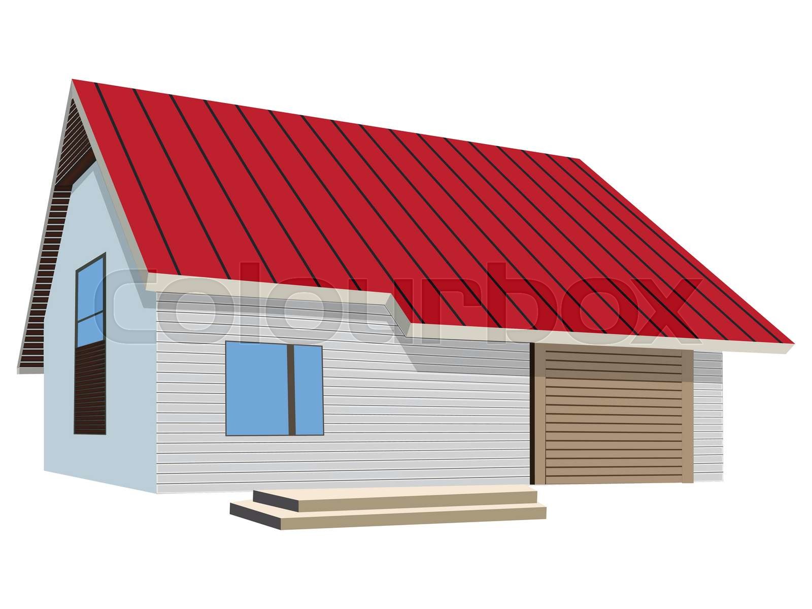 moderd 3d house | Stock vector | Colourbox