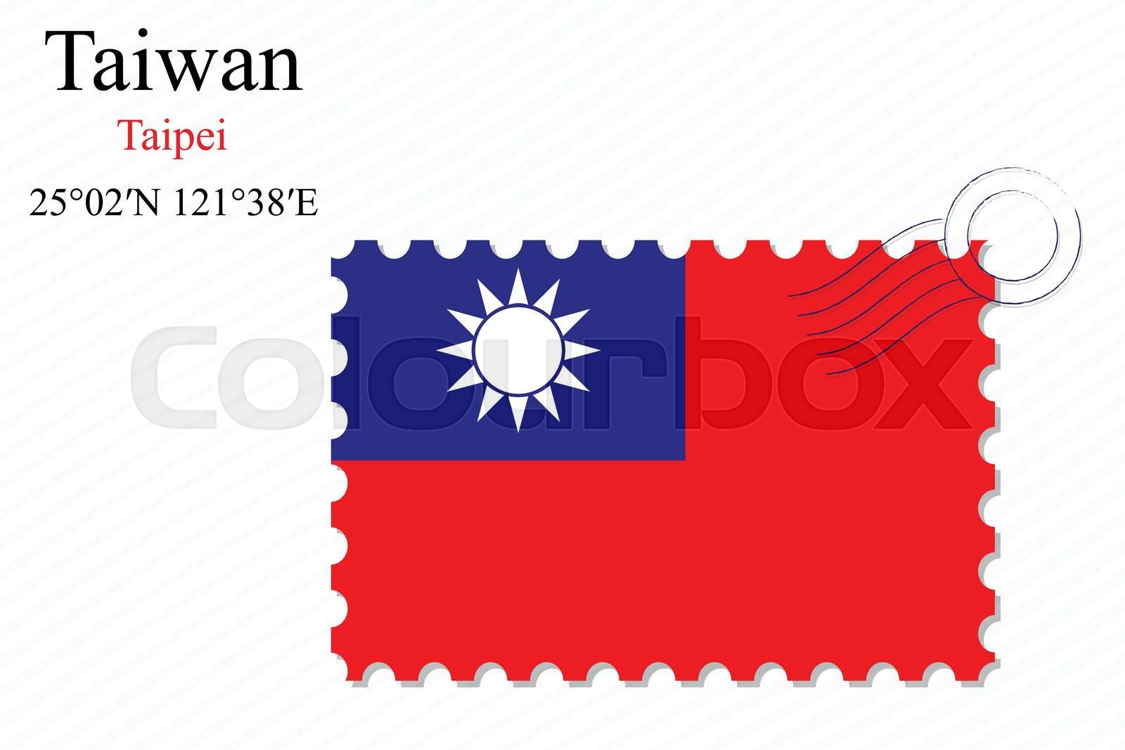 taiwan stamp design | Stock vector | Colourbox