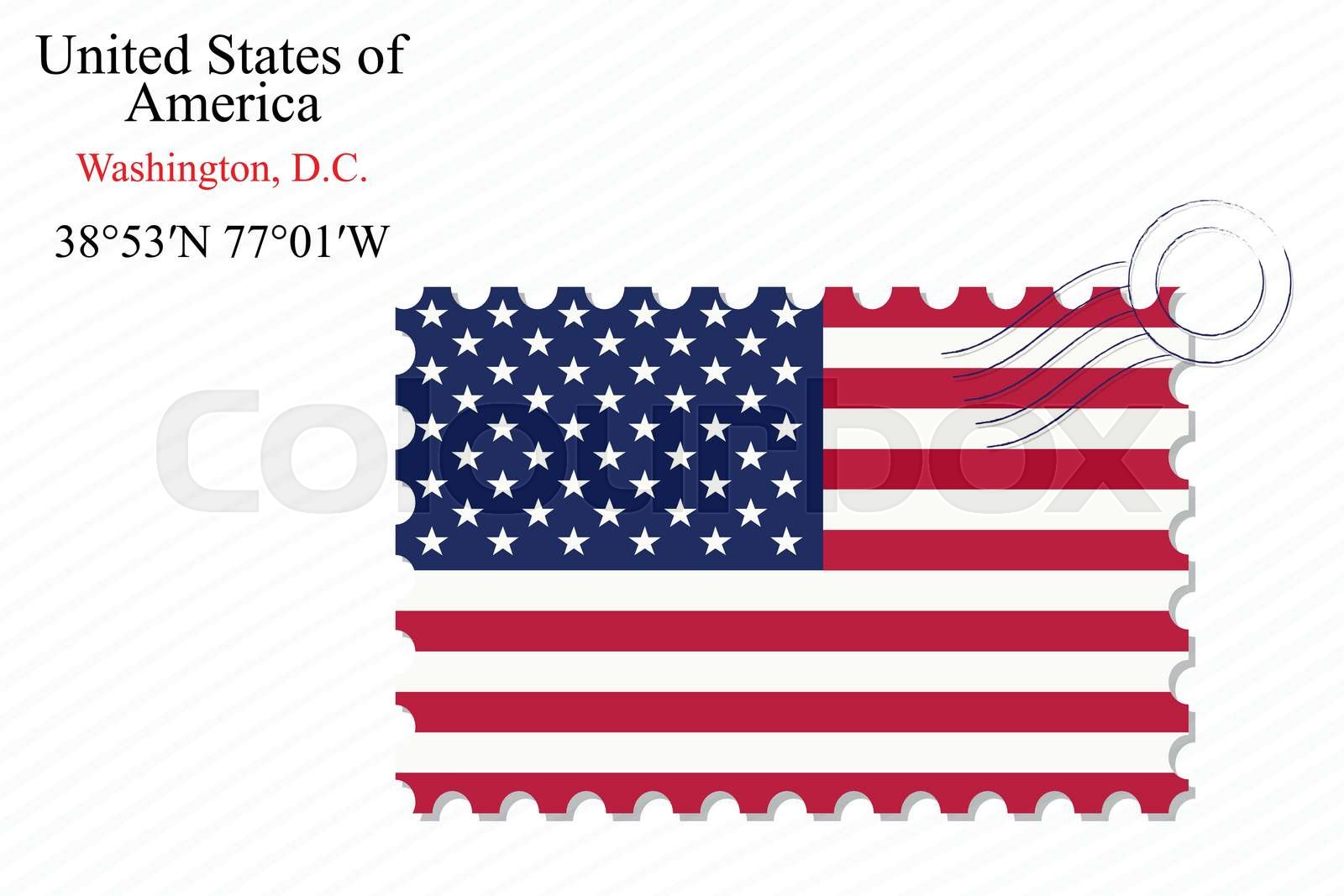 united states of america stamp design | Stock vector | Colourbox