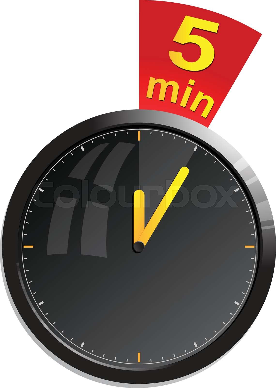 Timer 5 minutes vector illustration | Stock vector | Colourbox