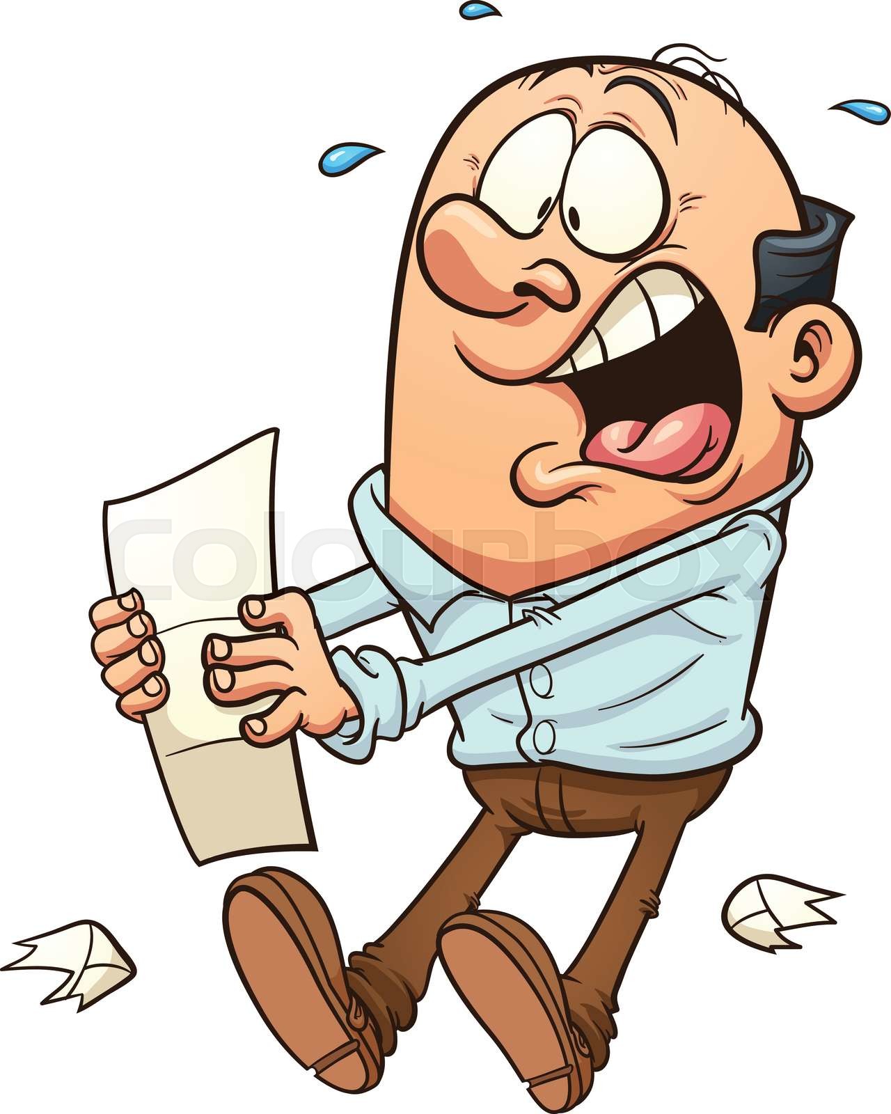 Scared man | Stock vector | Colourbox