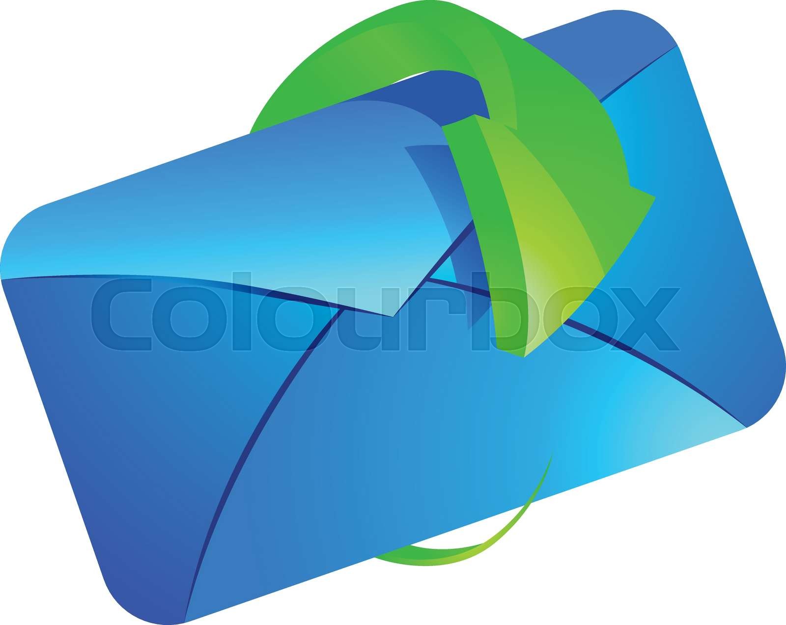 E-mail with arrow vector illustration | Stock vector | Colourbox