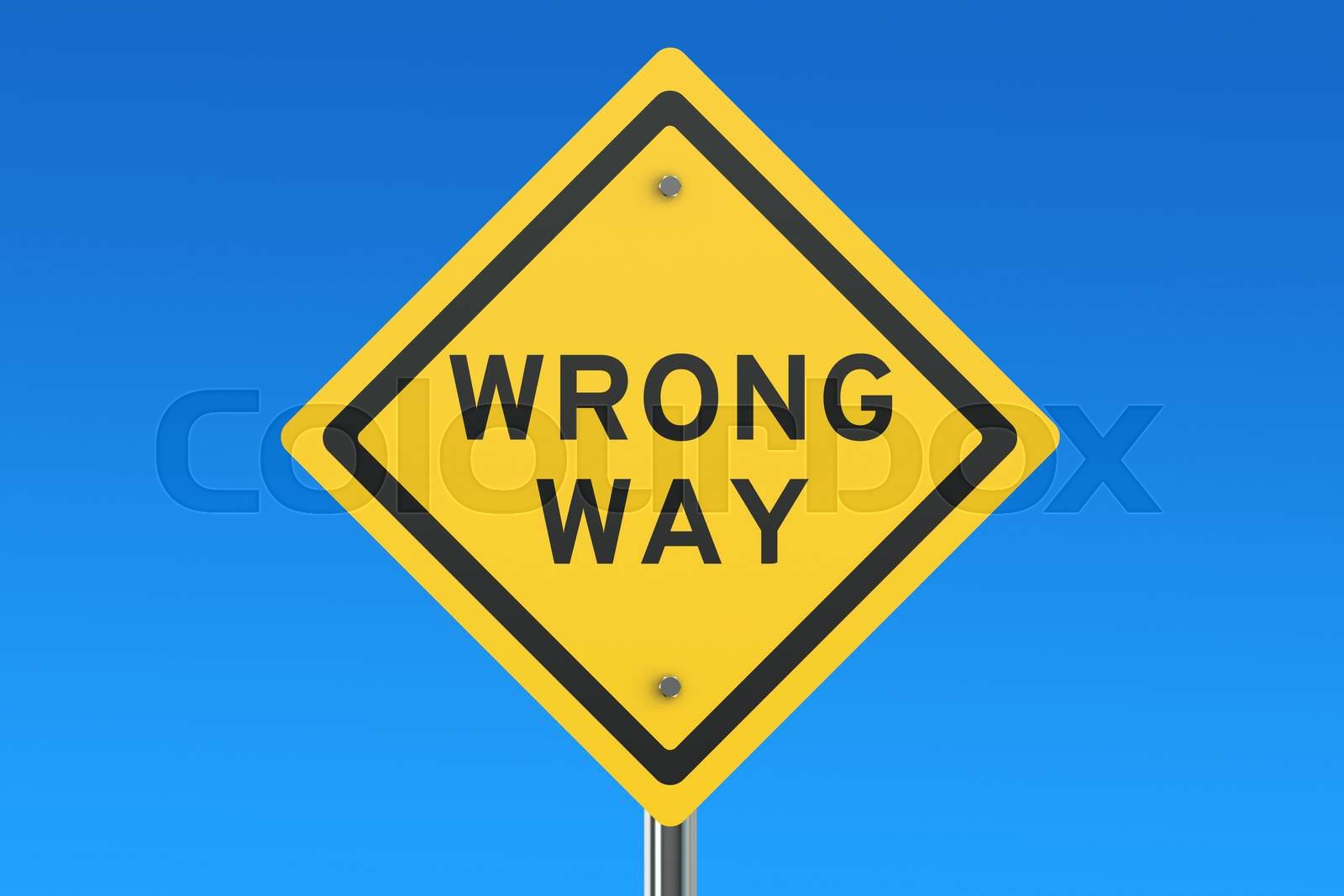 Wrang Way road sign | Stock image | Colourbox