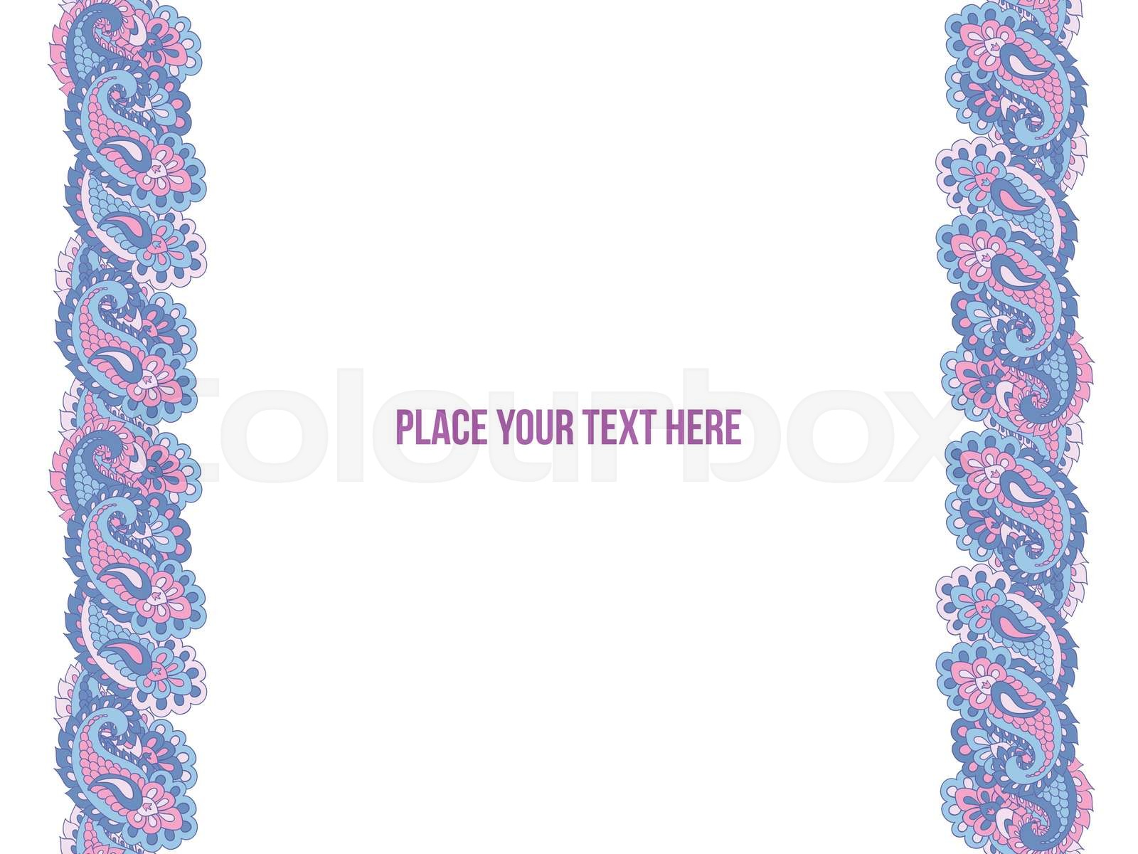 Abstract paisley border | Stock vector | Colourbox