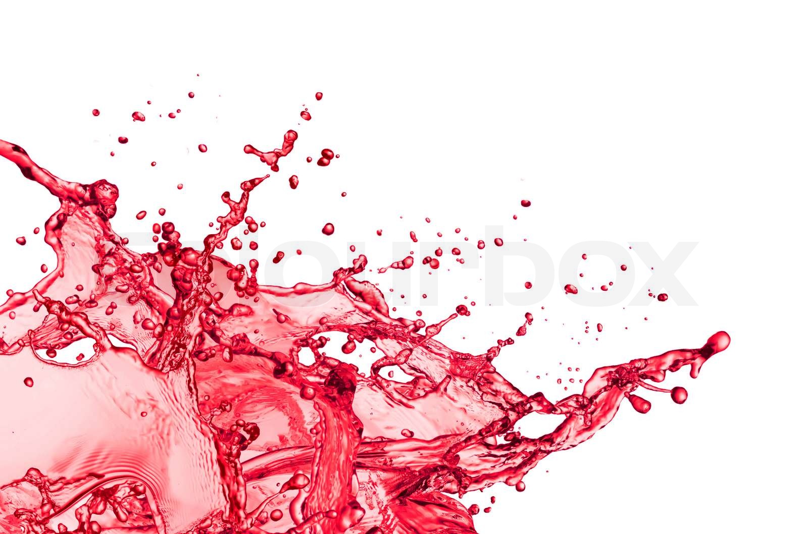 berry juice splash over white background | Stock image | Colourbox