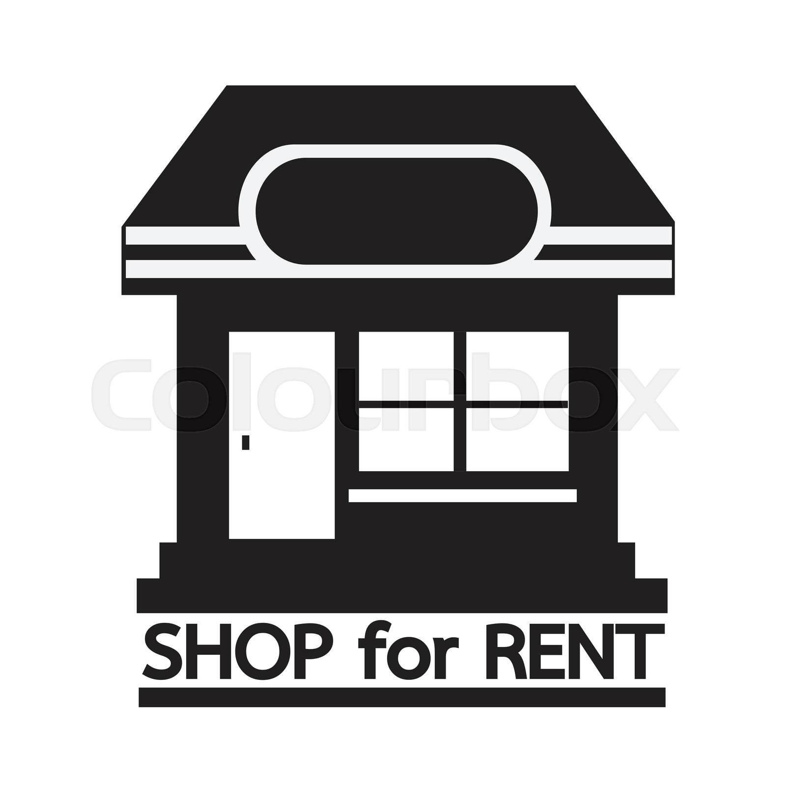 shop for rent icon Illustration design | Stock vector | Colourbox