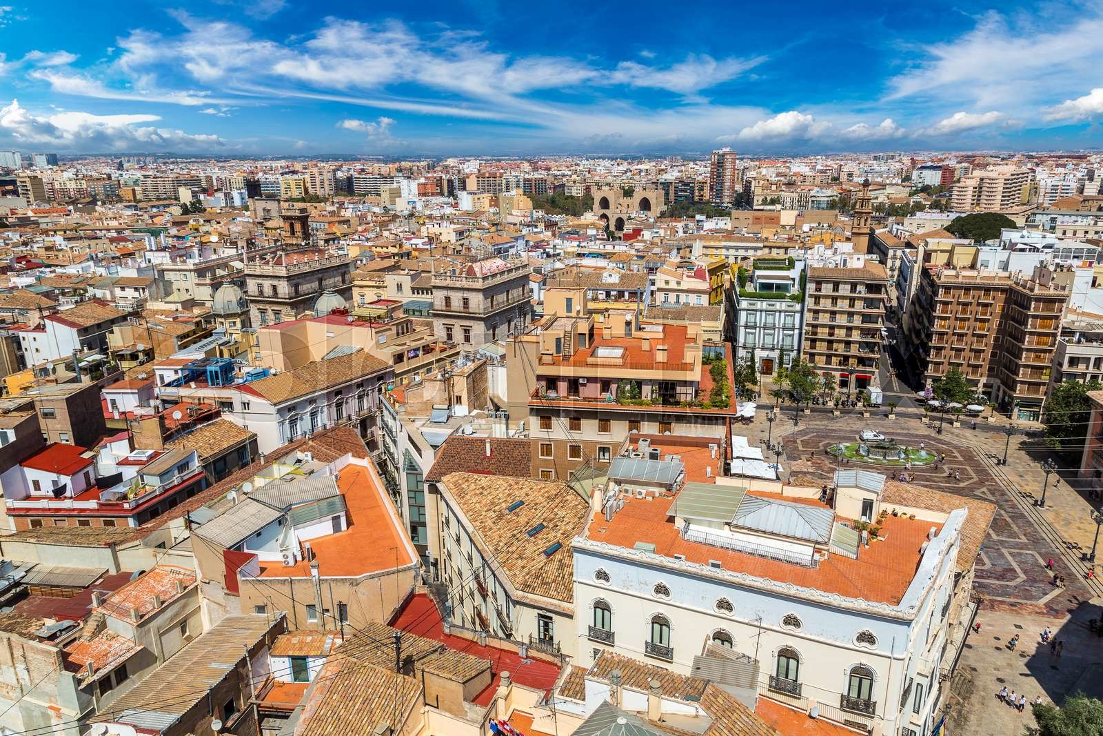 Valencia aerial skyline | Stock image | Colourbox