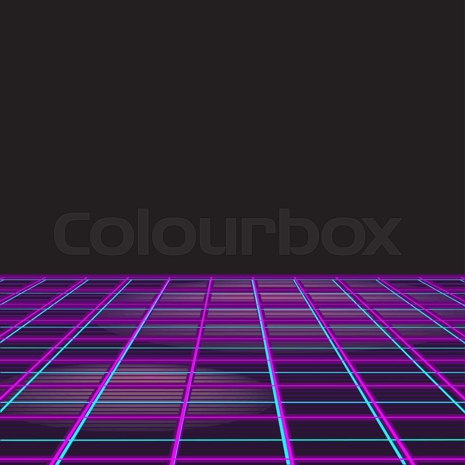 Retro Style Disco Design Neon Background | Stock vector | Colourbox
