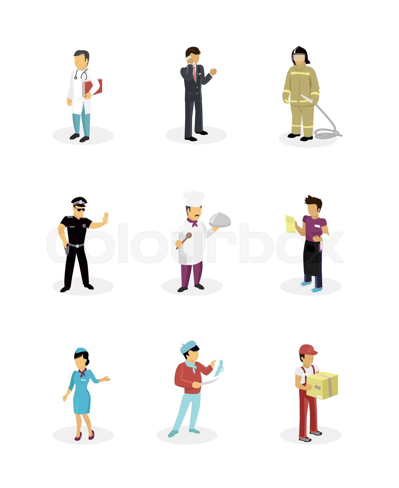 Set of Characters Popular Professions | Stock vector | Colourbox