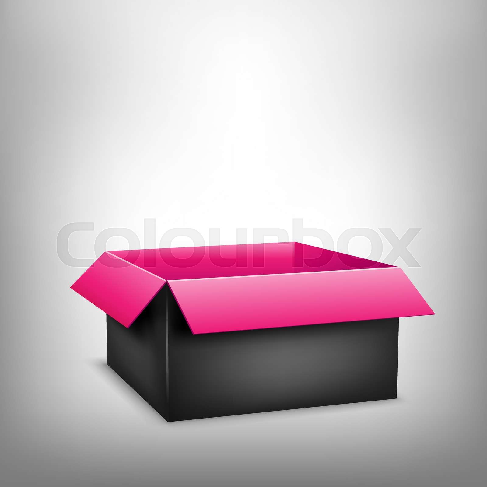 3D black pink box | Stock vector | Colourbox