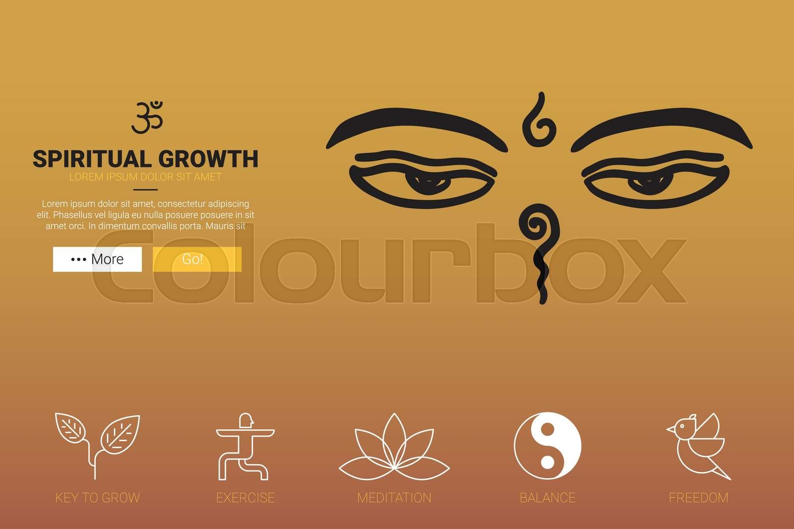 Spiritual Growth Concept | Stock vector | Colourbox