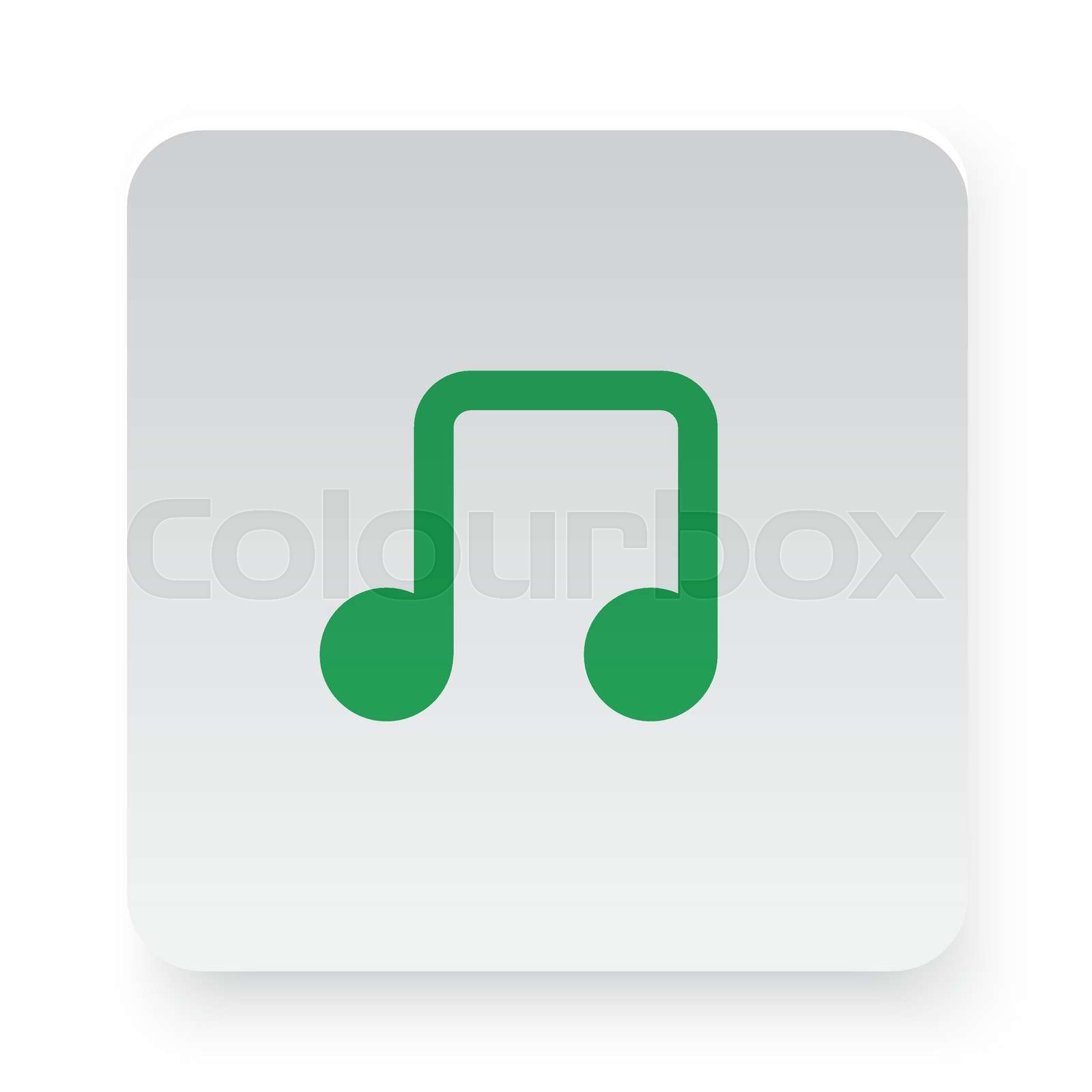 Green Notes icon in circle on white app button | Stock vector | Colourbox