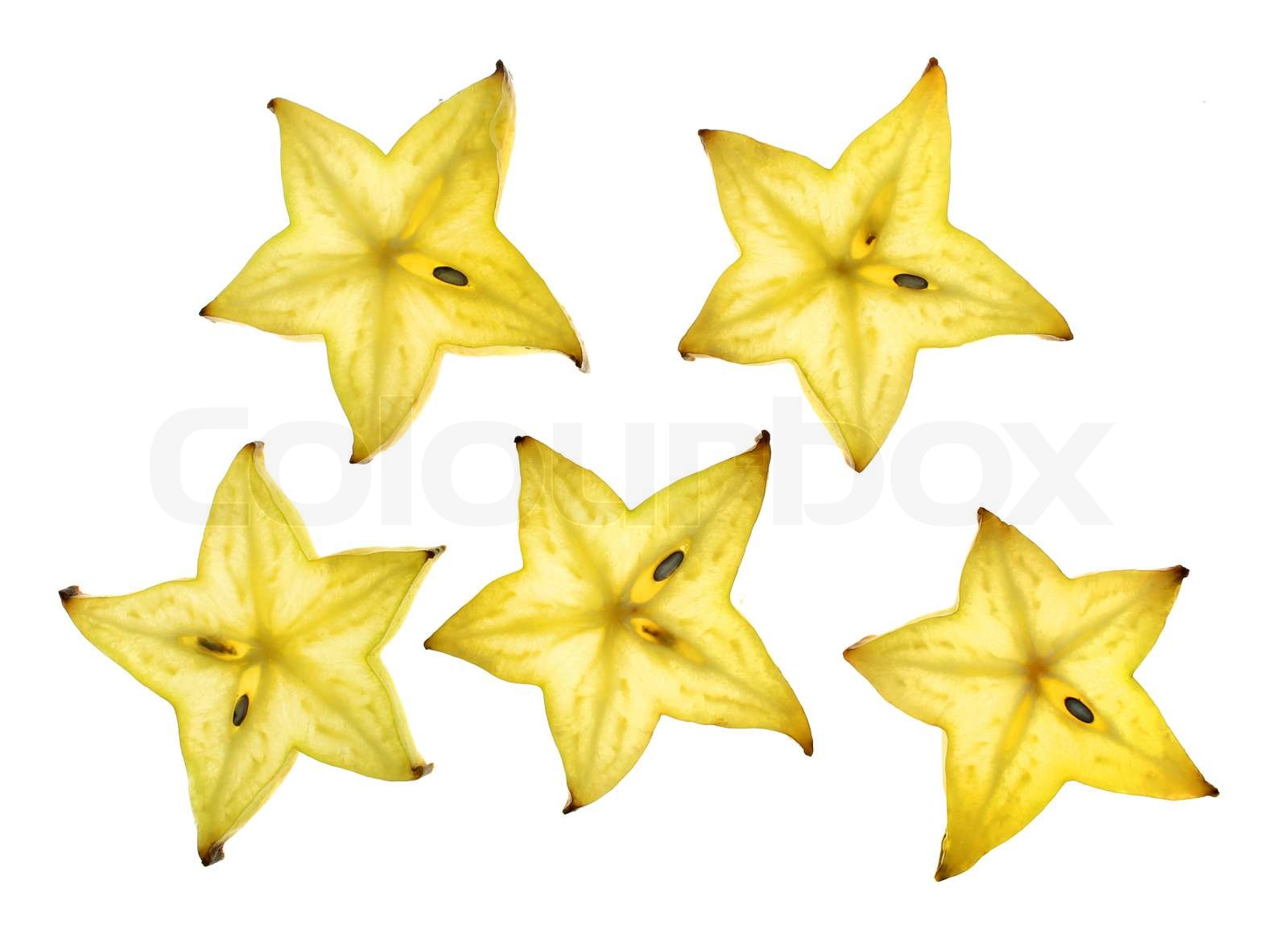 Star Fruit Cut In Half