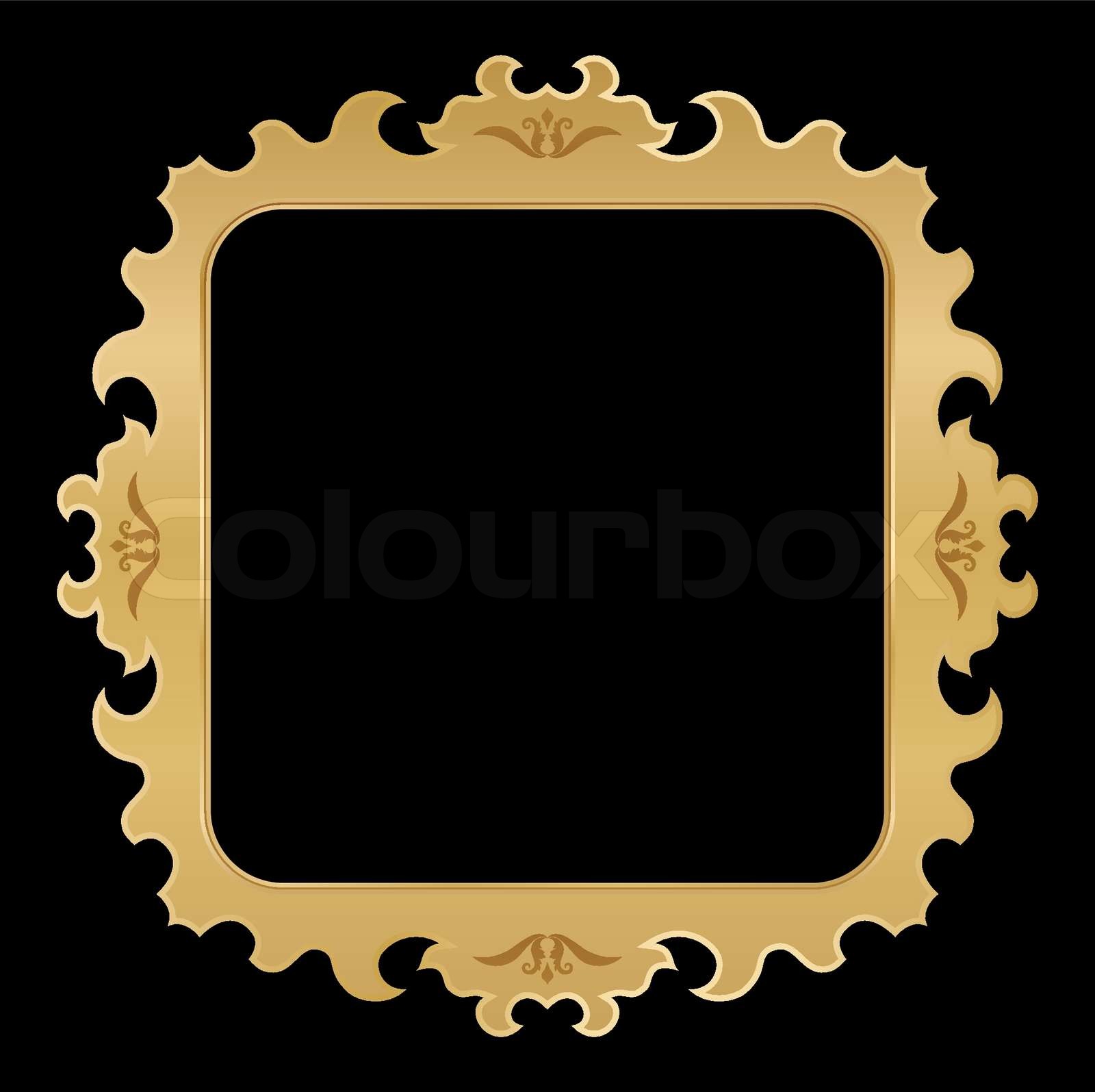 golden ornate template frame | Stock vector | Colourbox