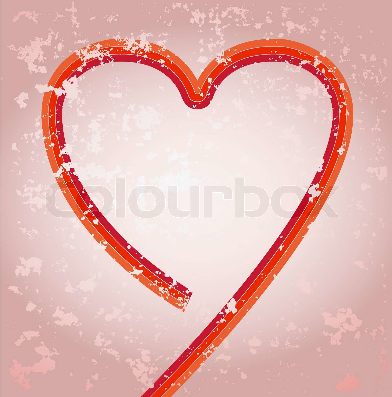 grunge retro baggrund med hjerte | Stock vektor | Colourbox