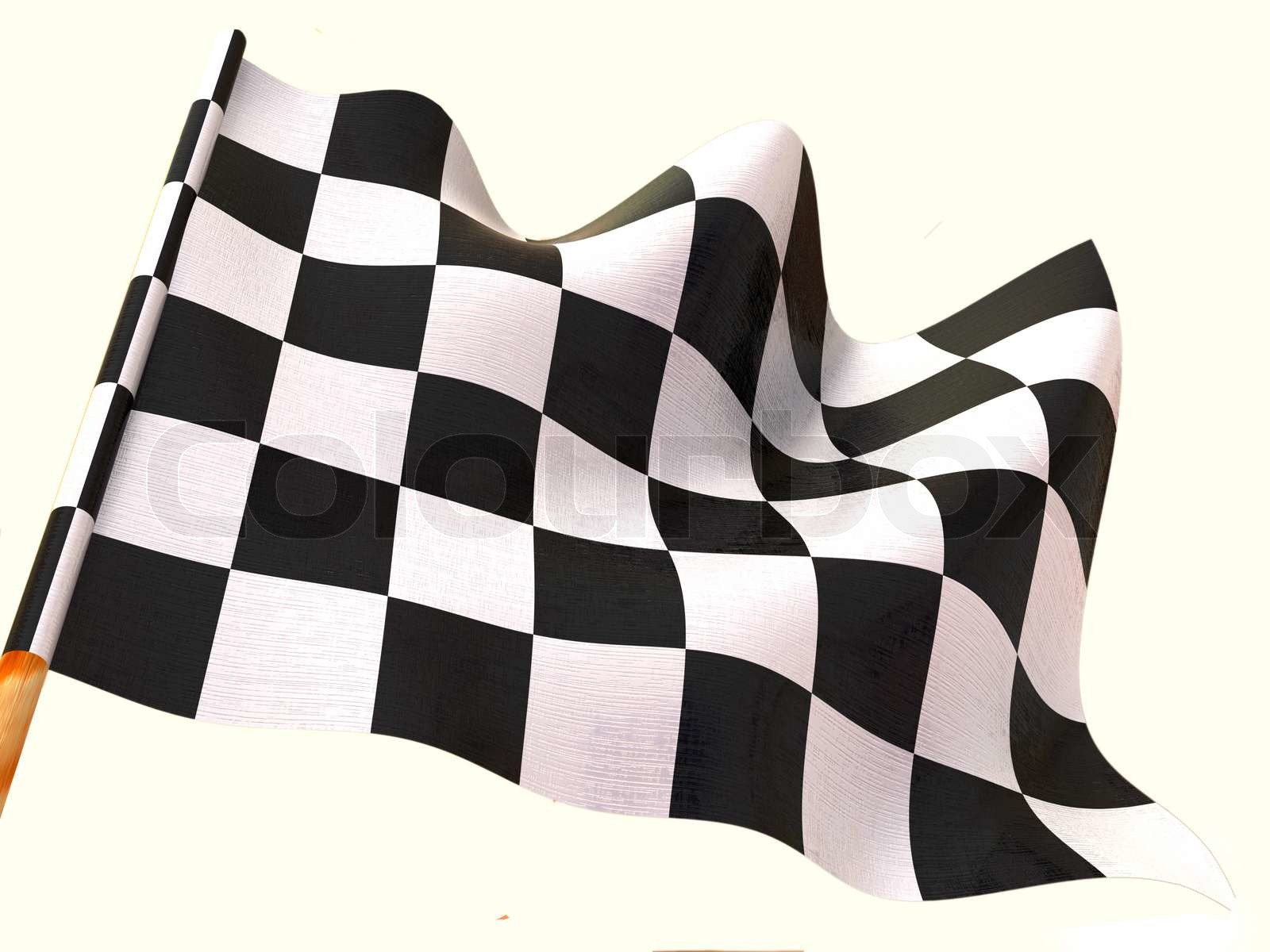 Checkered flag. 3d | Stock image | Colourbox