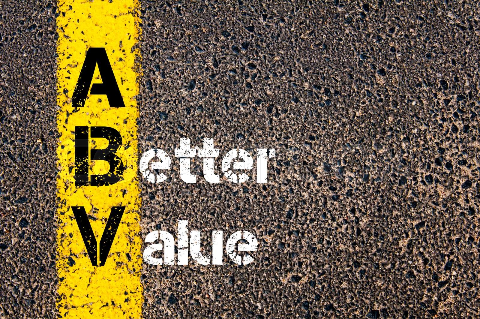 Business Acronym ABV A BETTER VALUE | Stock image | Colourbox