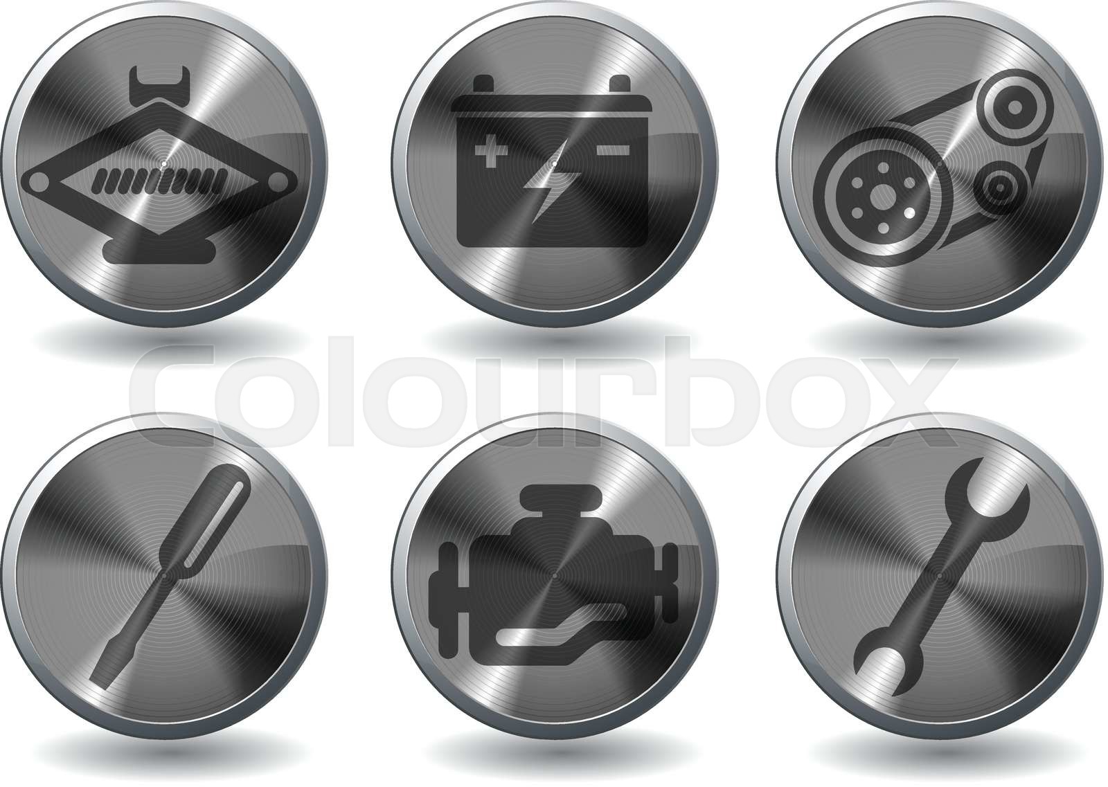 Car interface icons set | Stock vector | Colourbox